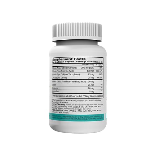 blended vitamin supplements for eyes