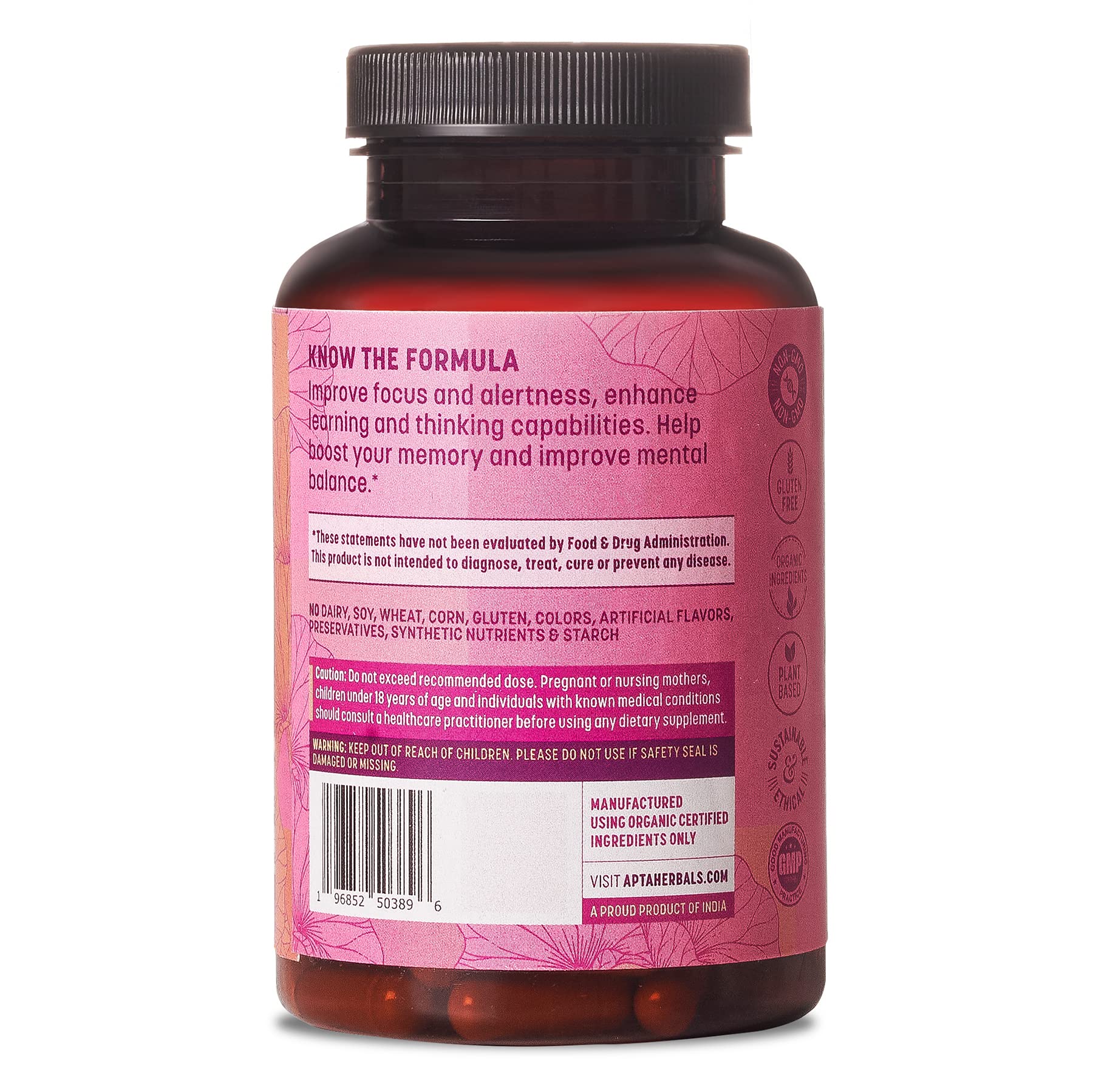 Blended vitamin supplements for focus
