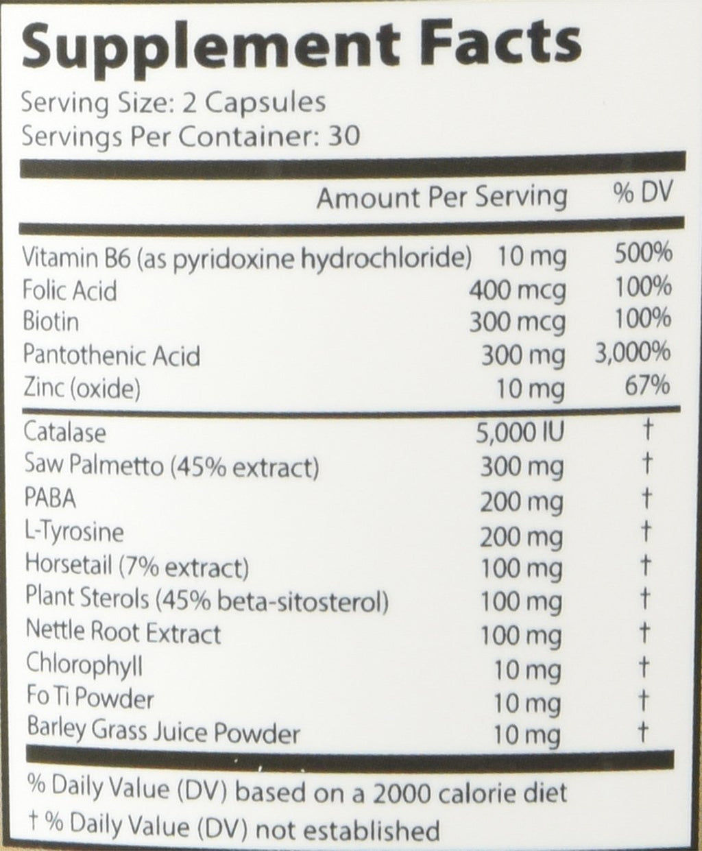 blended vitamin supplements for hair health