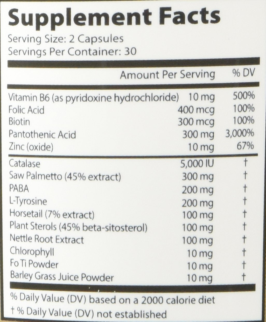 blended vitamin supplements for hair health