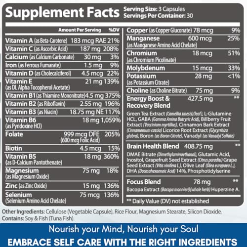 blended vitamin supplements for improved memory