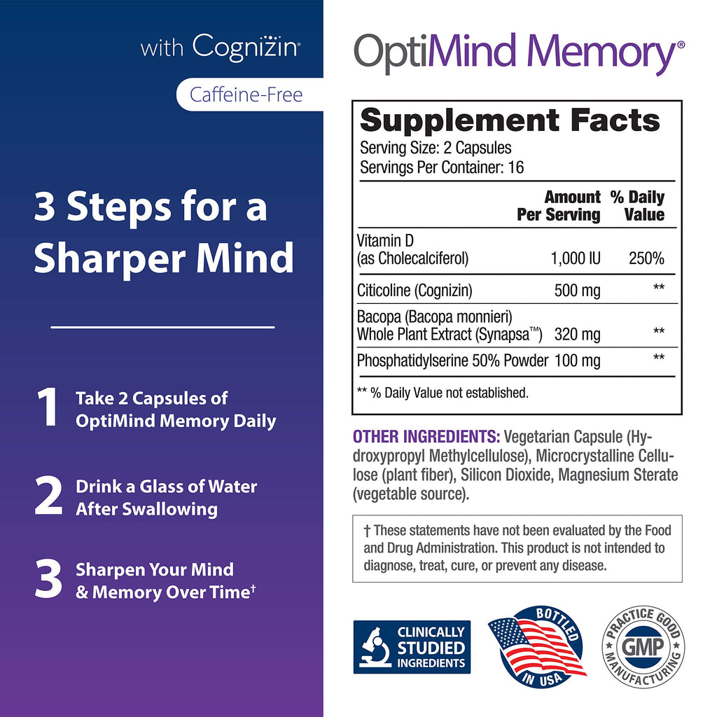 blended vitamin supplements for memory