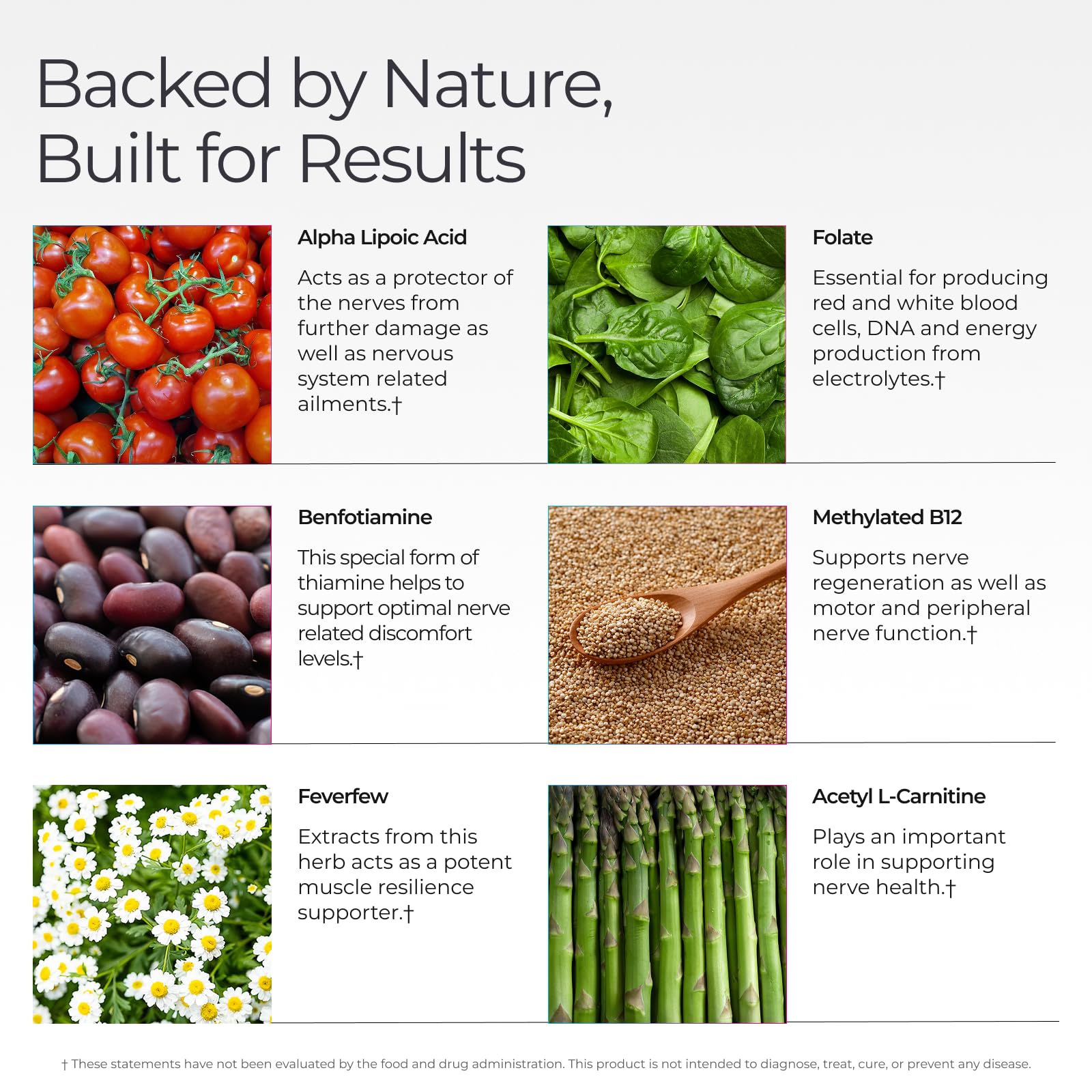 Blended vitamin supplements for nerves