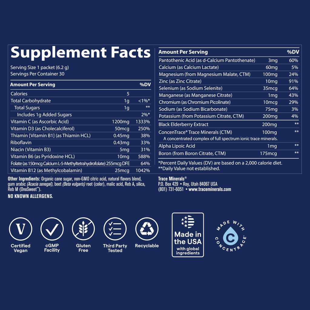 Blended vitamin supplements for overall wellness