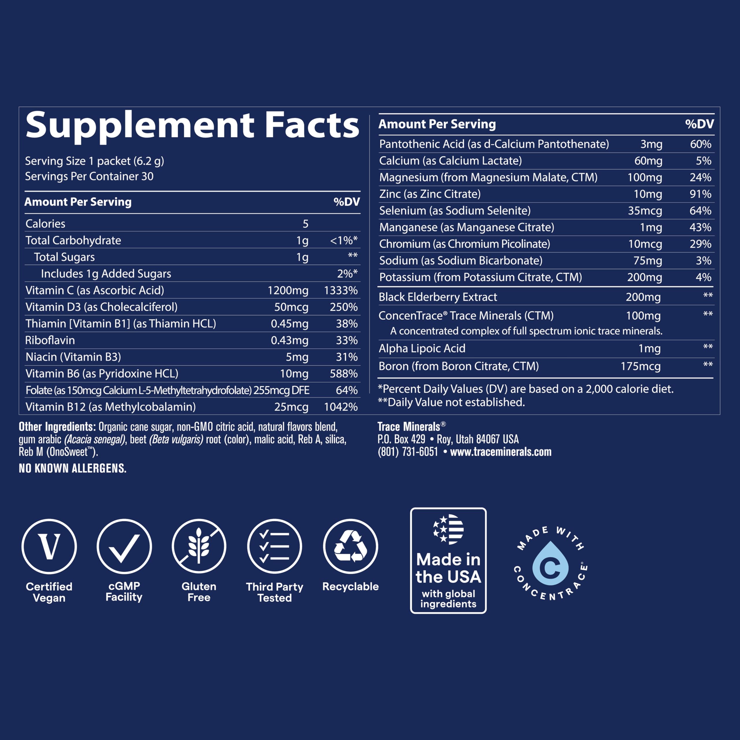 Blended vitamin supplements for overall wellness