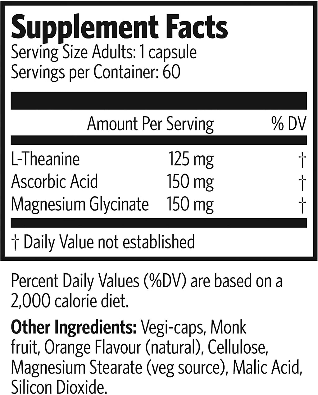 Blended vitamin supplements for stress relief