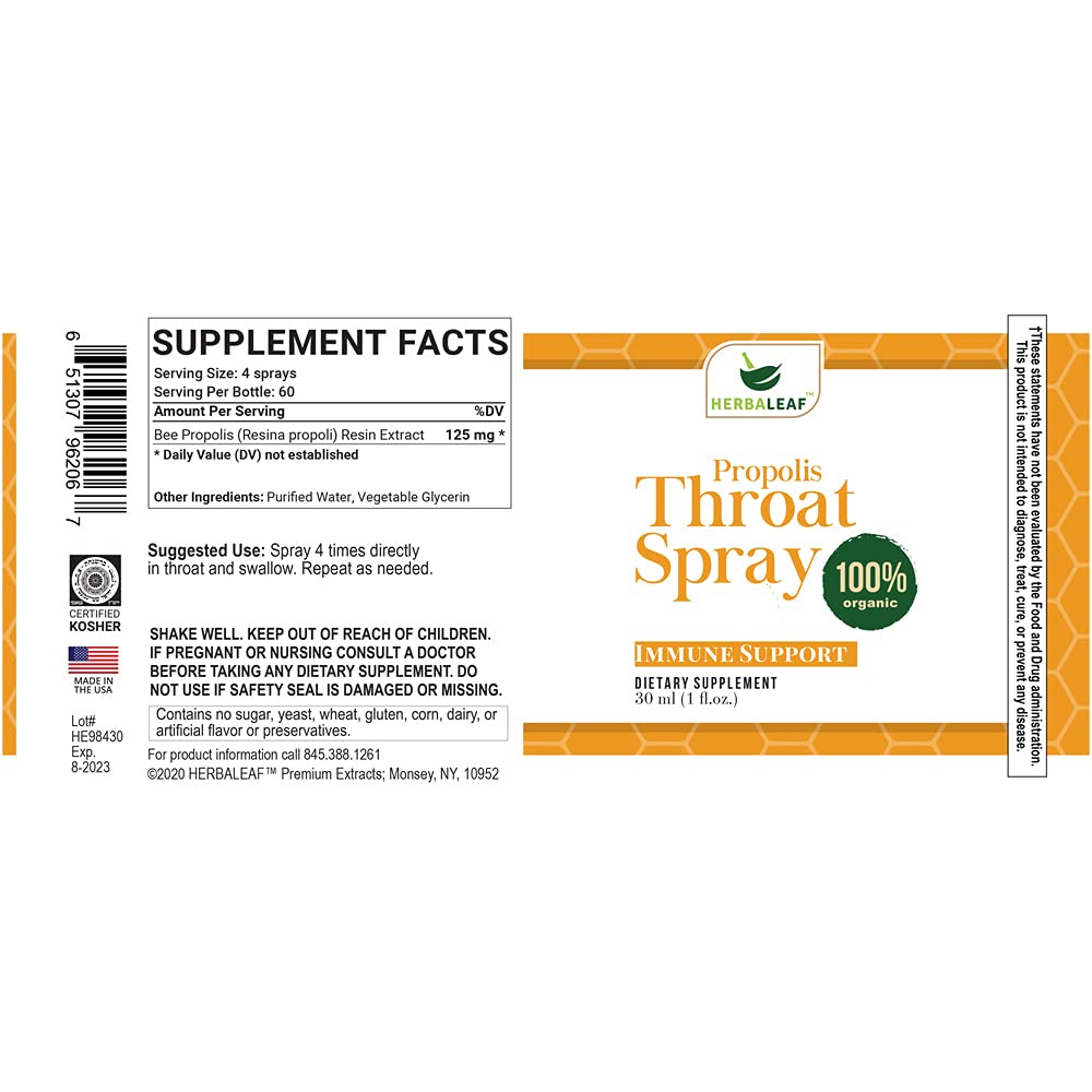 Blended vitamin supplements for throat health