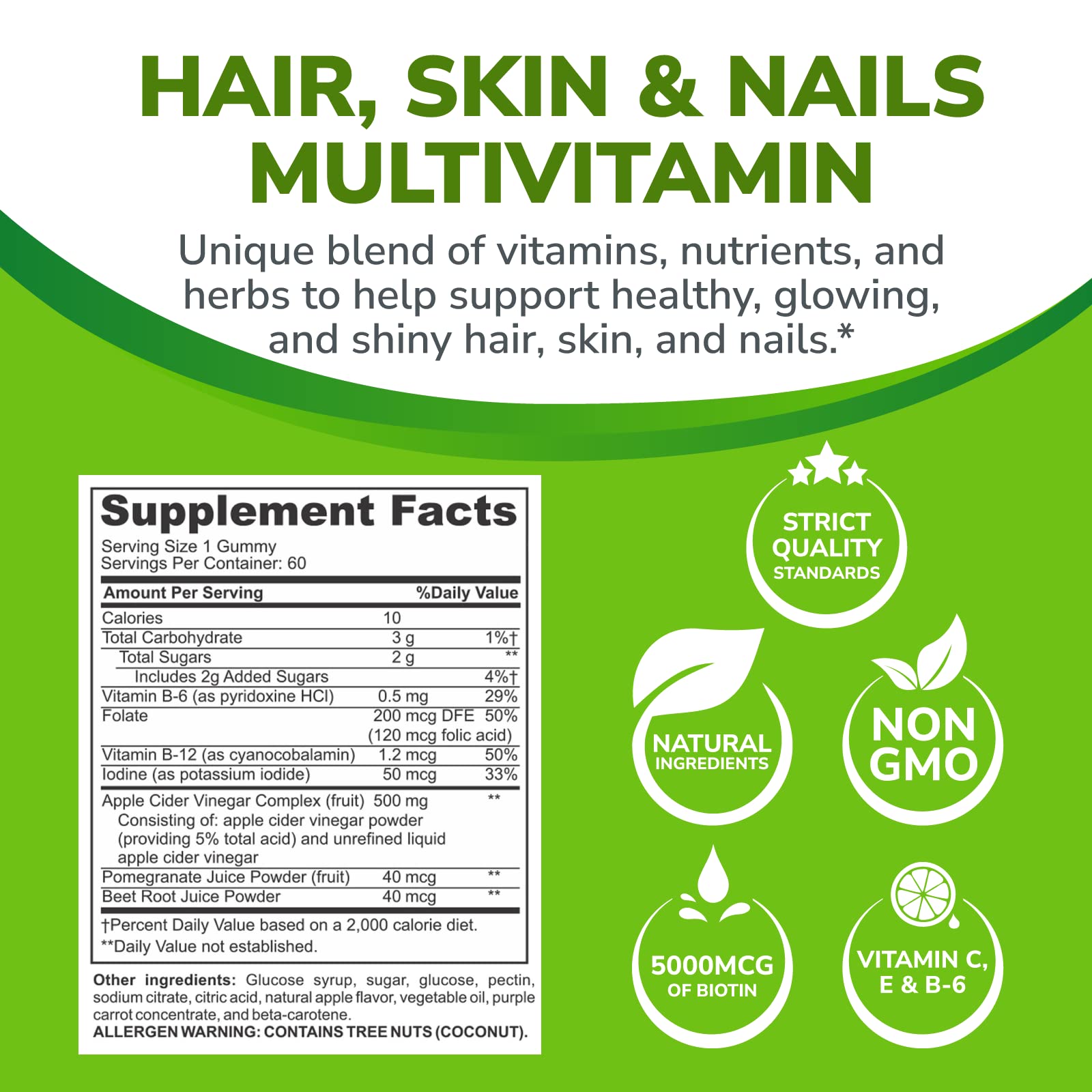blended vitamin supplements with biotin