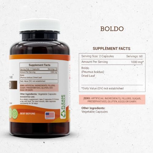 Blended vitamin support with Boldo
