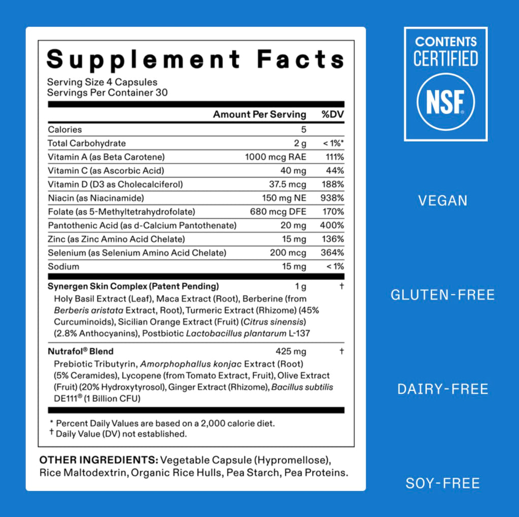 blended vitamins for acne relief