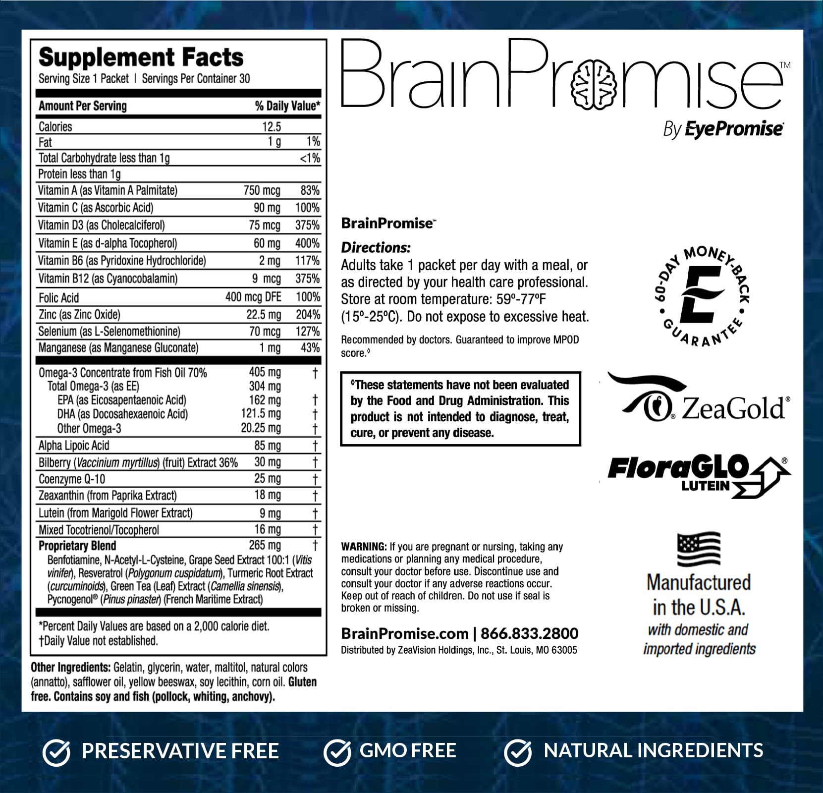 blended vitamins for cognitive support
