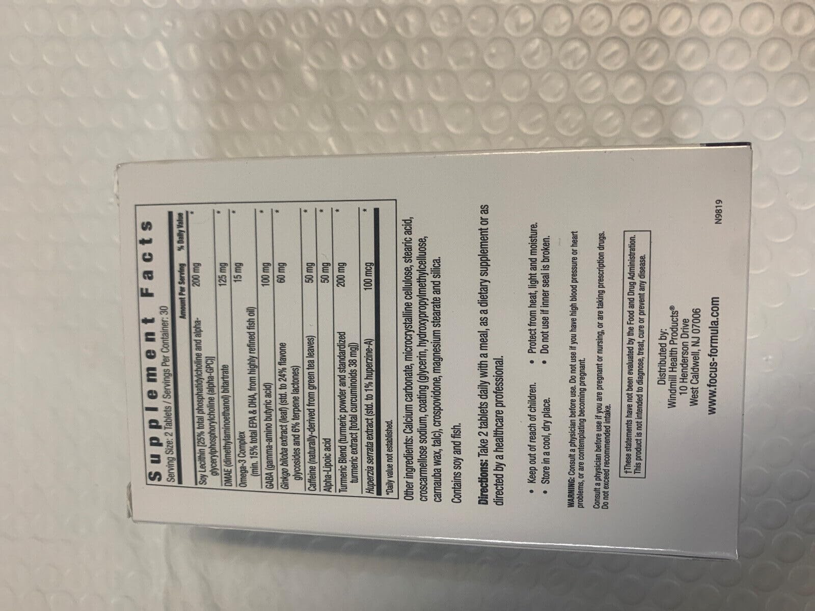 blended vitamins for enhanced concentration