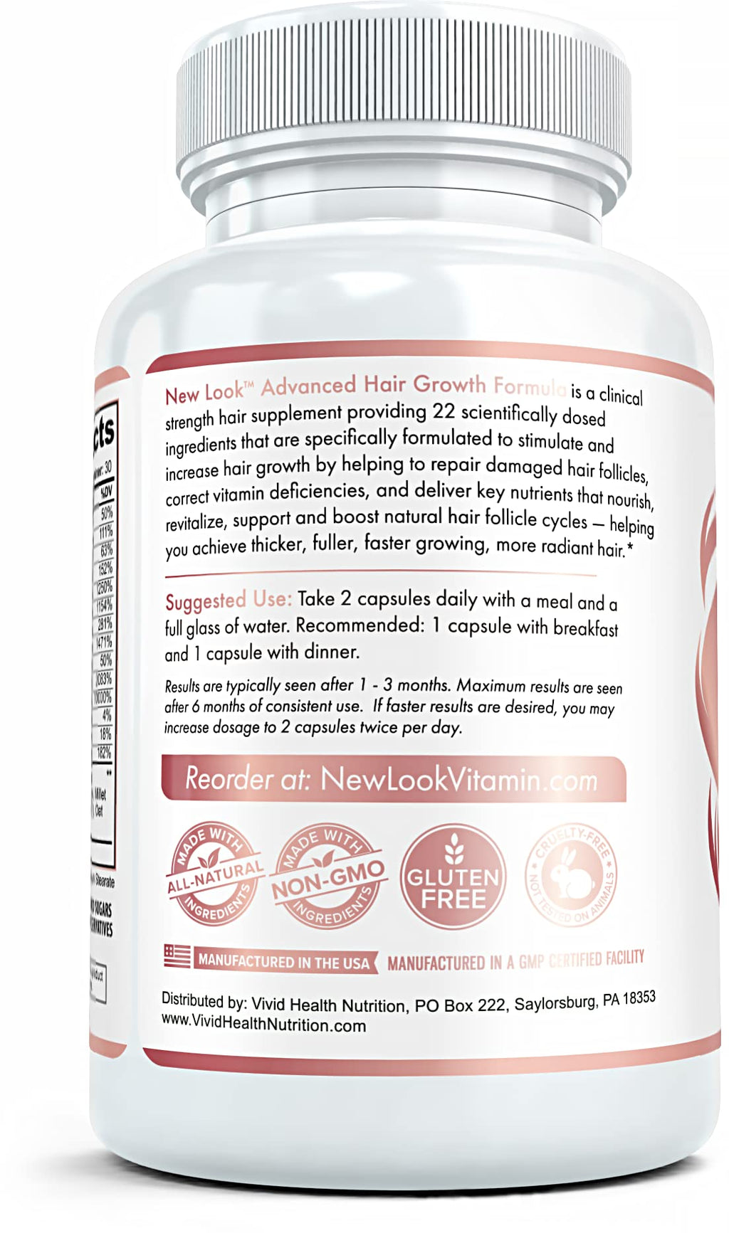 blended vitamins for enhanced hair thickness