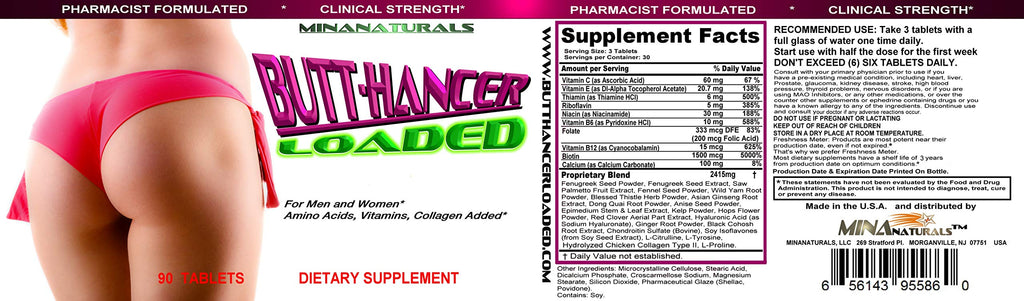 blended vitamins for fuller buttocks
