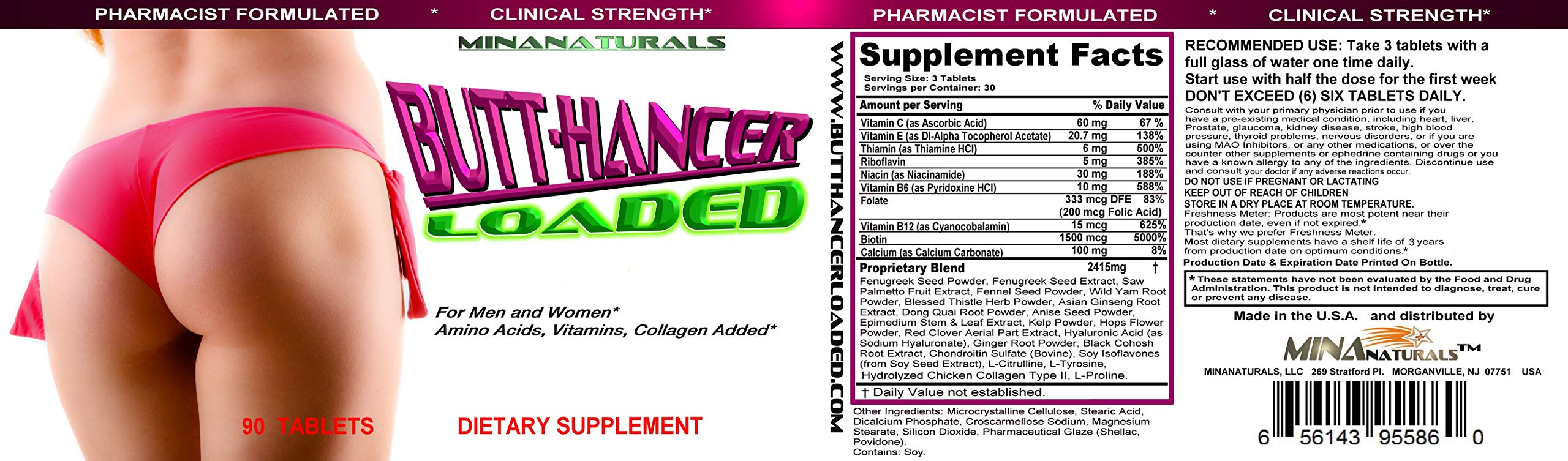blended vitamins for fuller buttocks