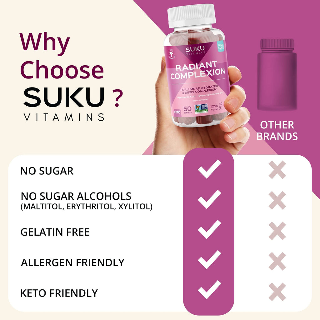Blended vitamins for glowing complexion