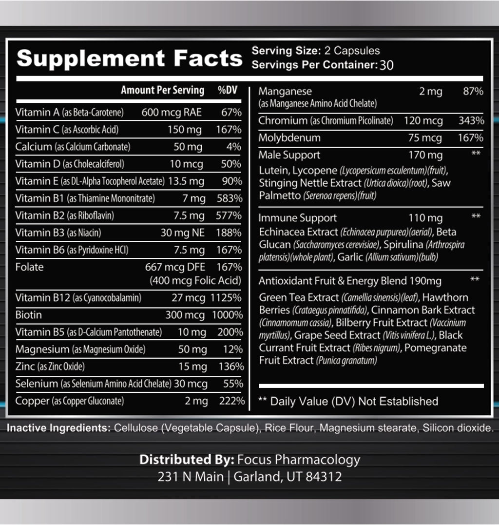 Blended vitamins for improved vitality