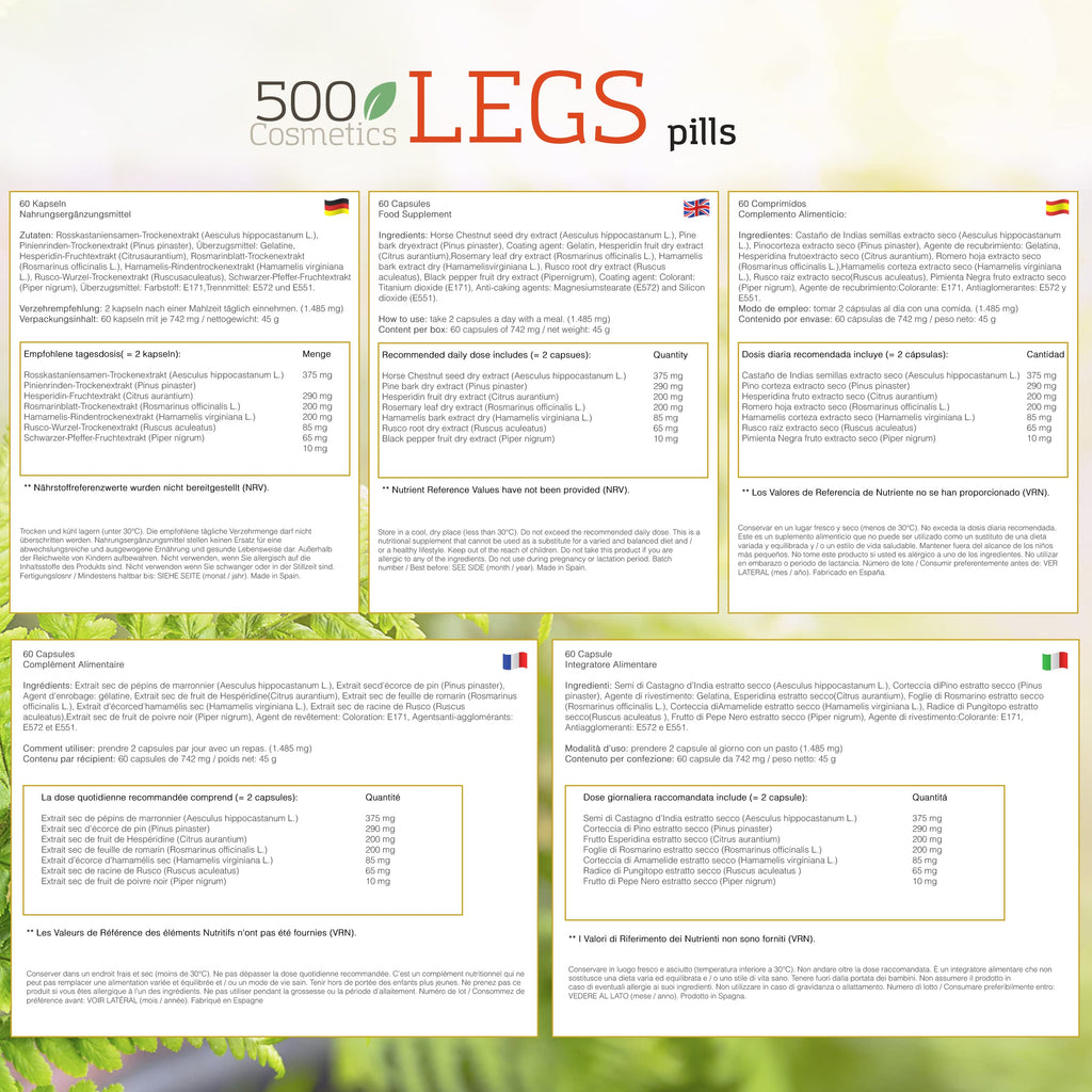 blended vitamins for leg vitality