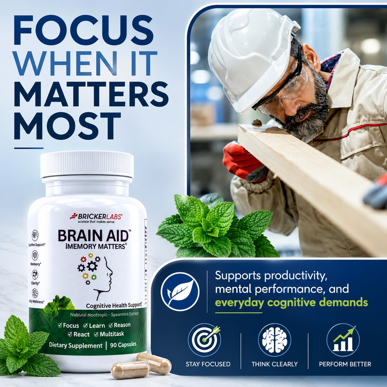 Blended vitamins for mental clarity