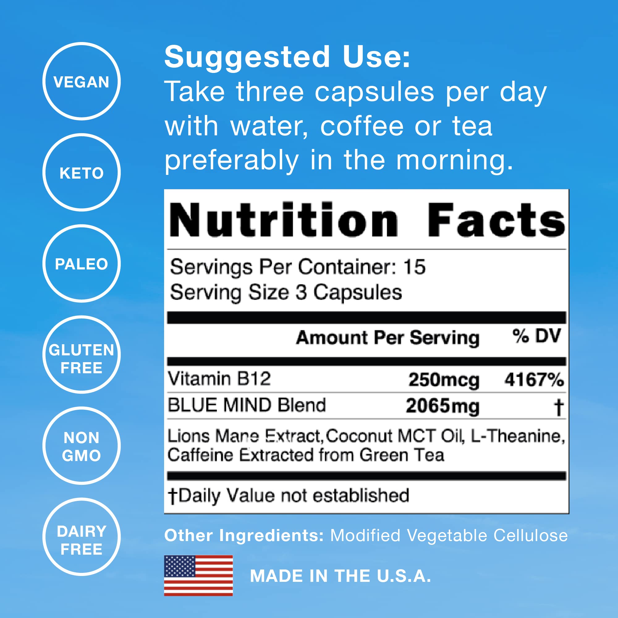 Blended vitamins for mental clarity