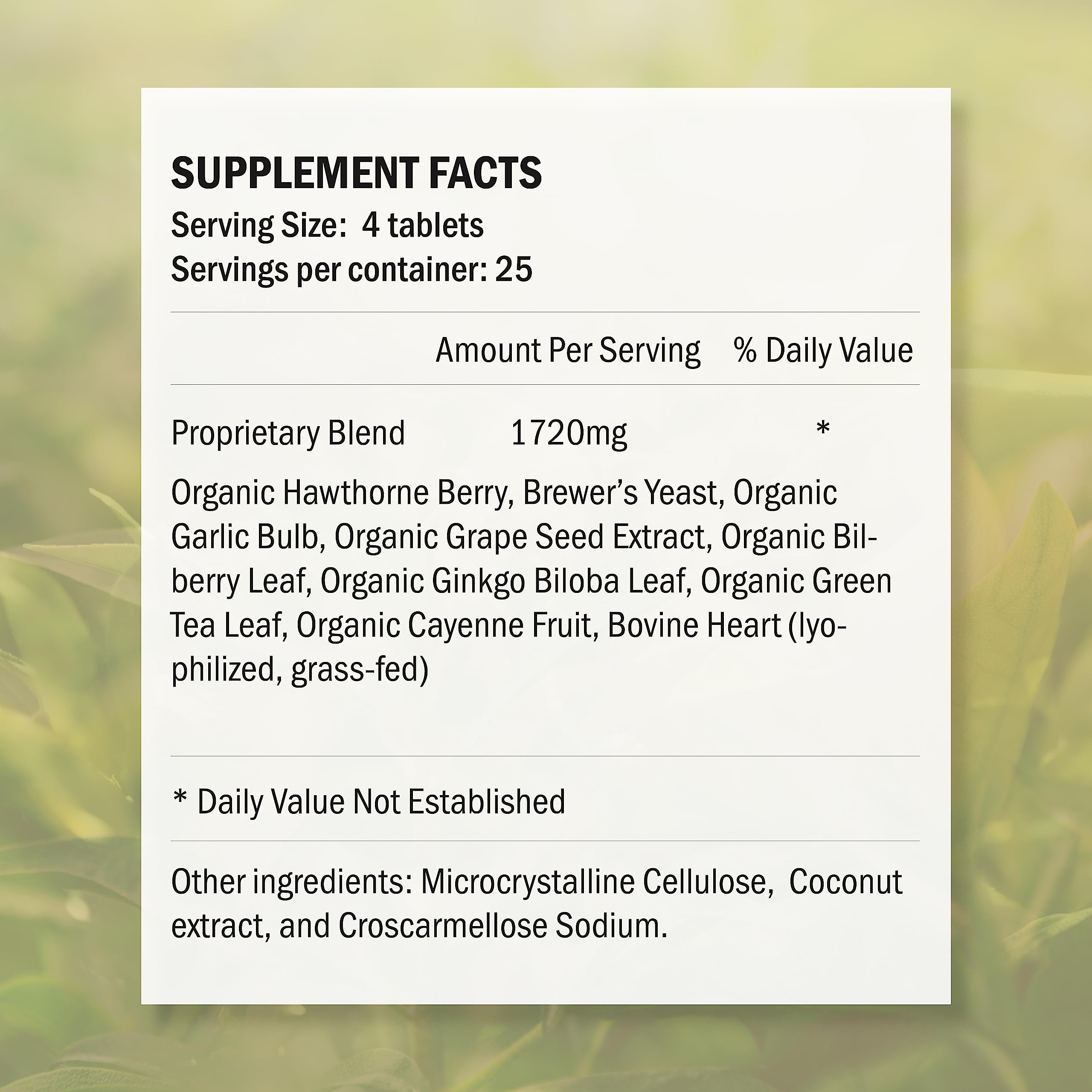 blended vitamins for optimal heart function