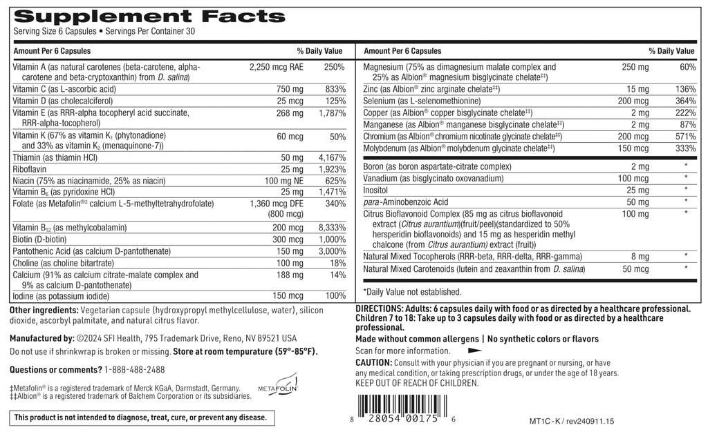 blended vitamins for optimal nutrition