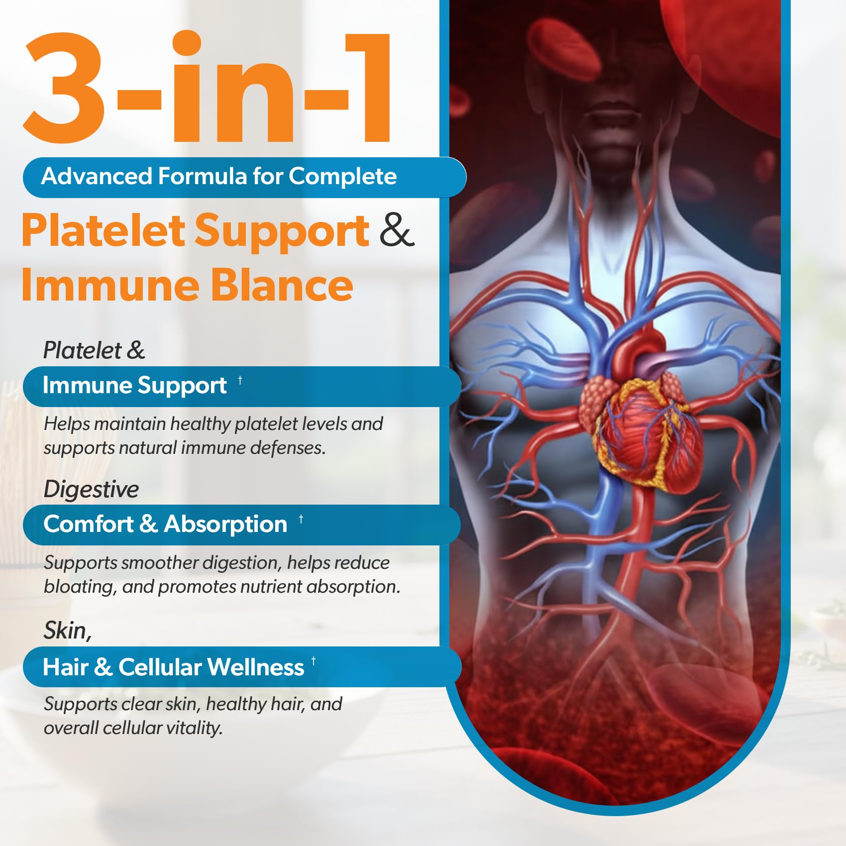 Blended vitamins for overall wellness