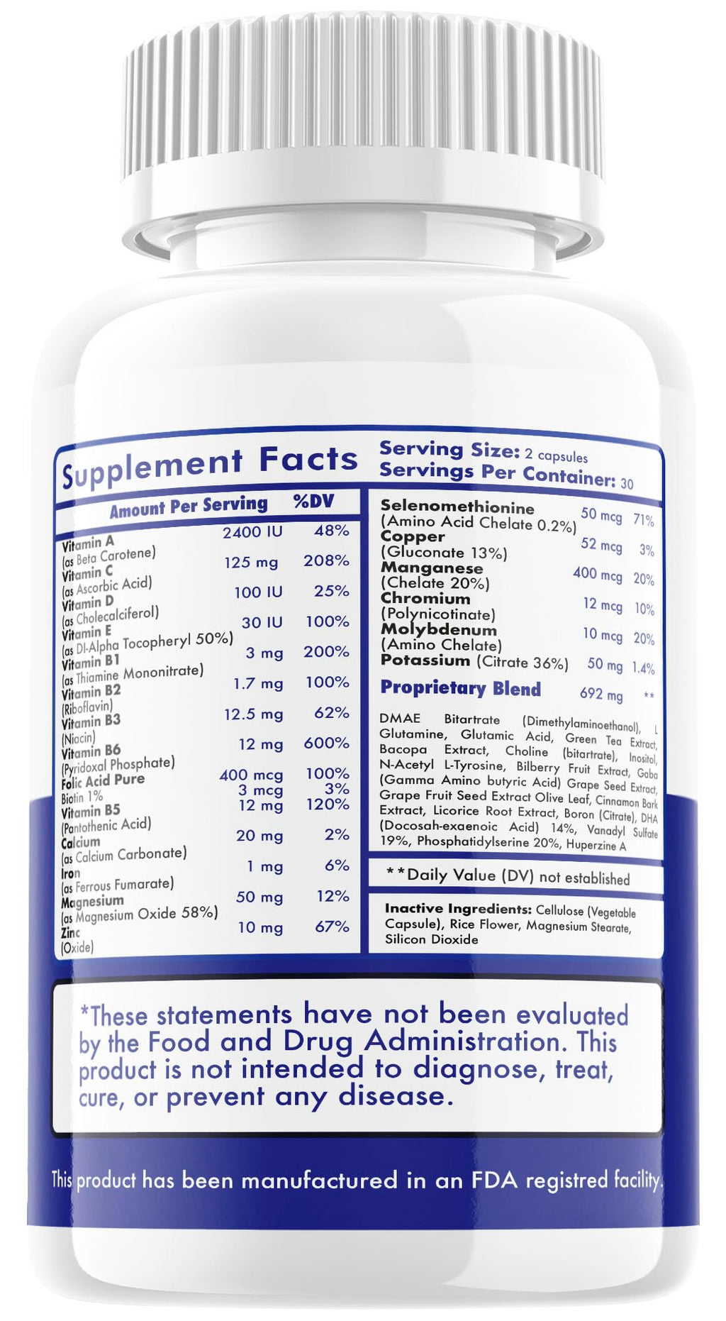 Blended vitamins for overall wellness