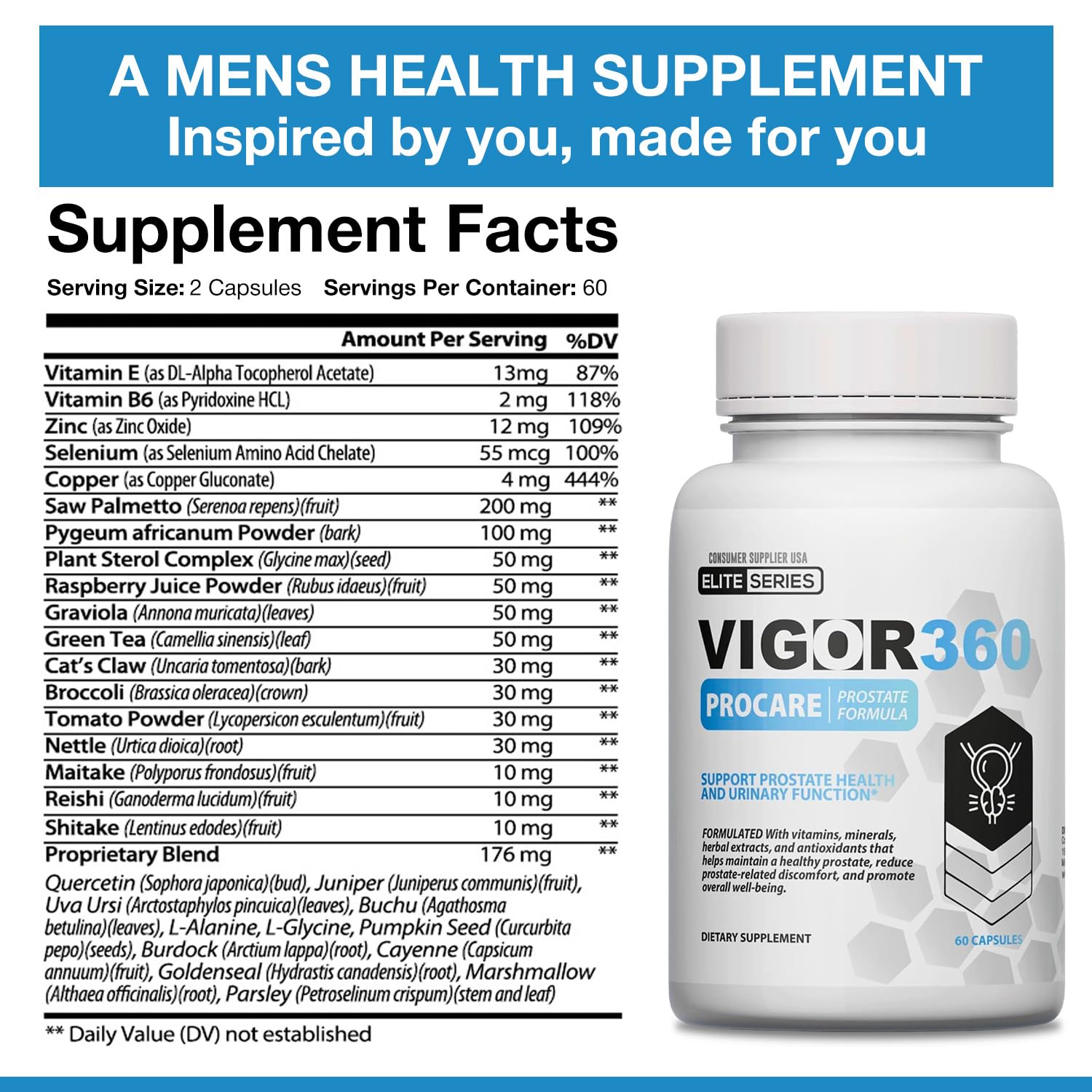 blended vitamins for prostate support
