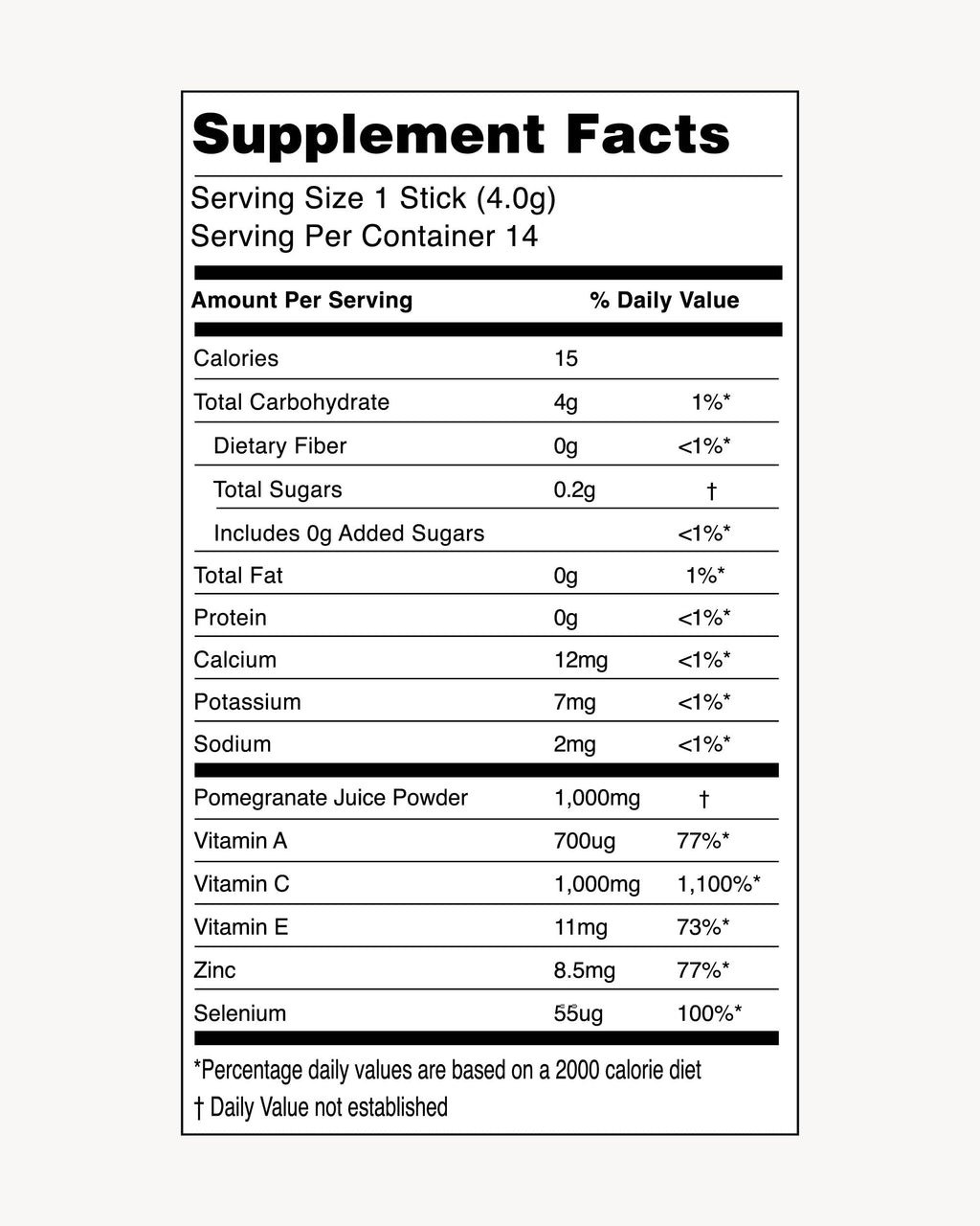 Blended vitamins for radiant complexion