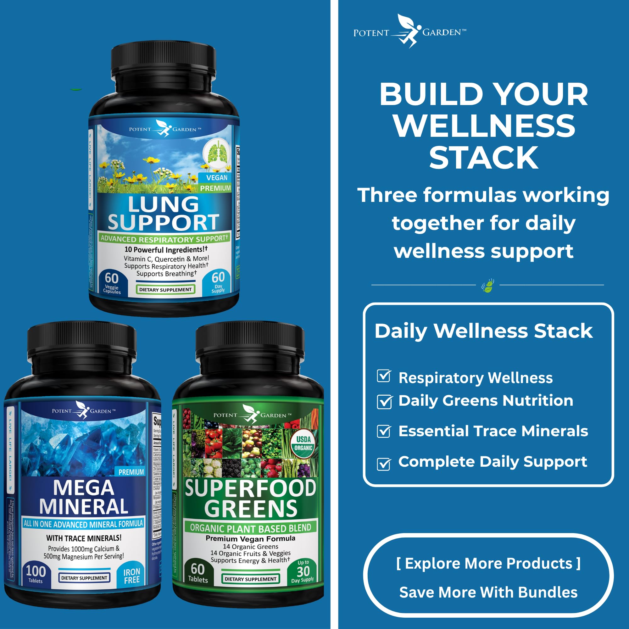 Blended vitamins for respiratory support