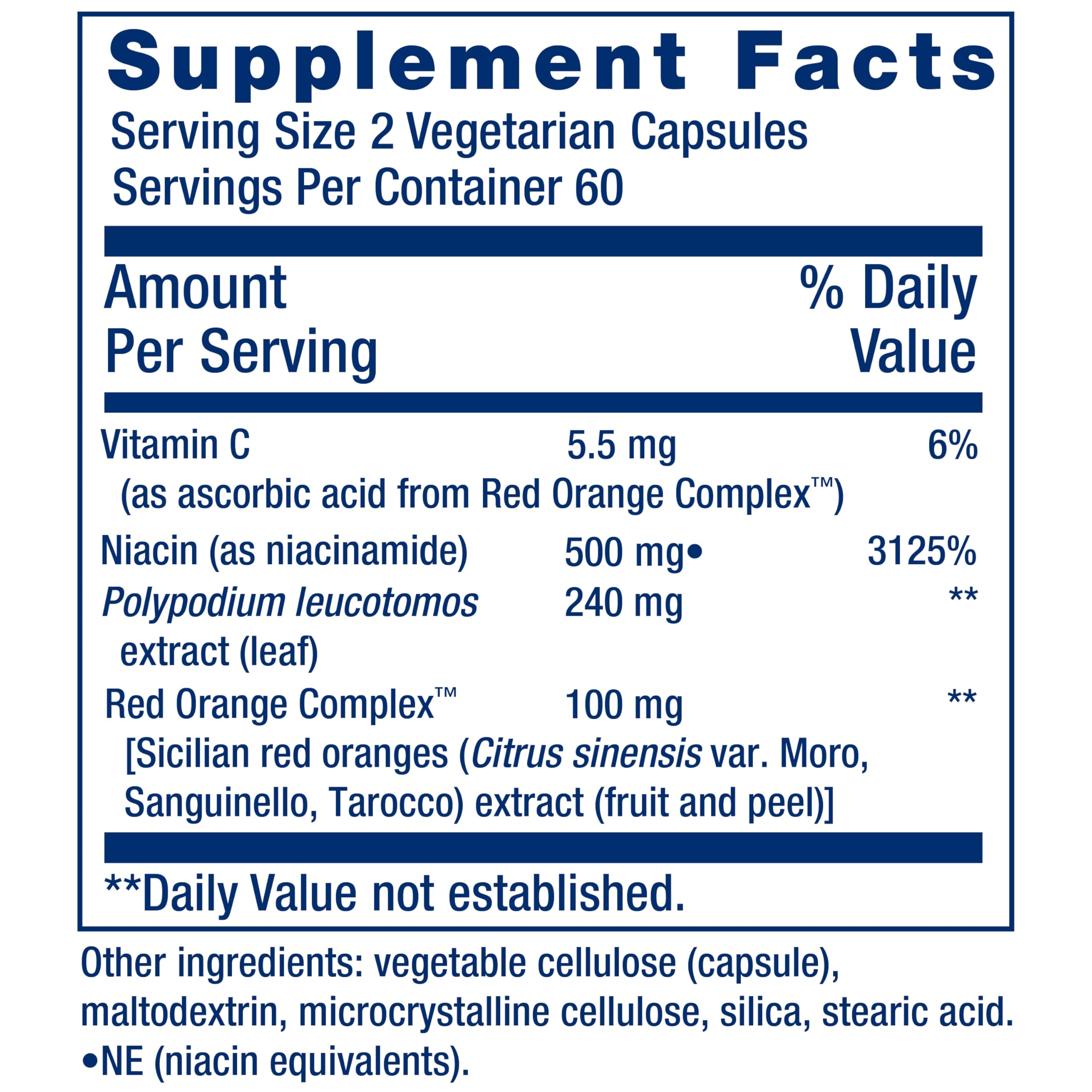 blended vitamins for UV protection