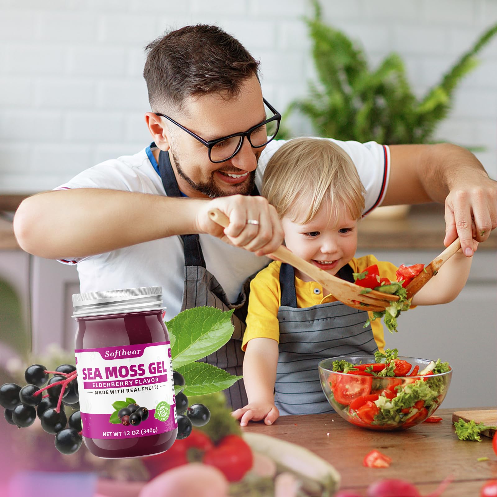Blended vitamins from sea moss