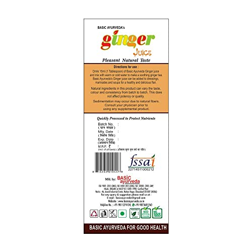 blended vitamins in ginger juice