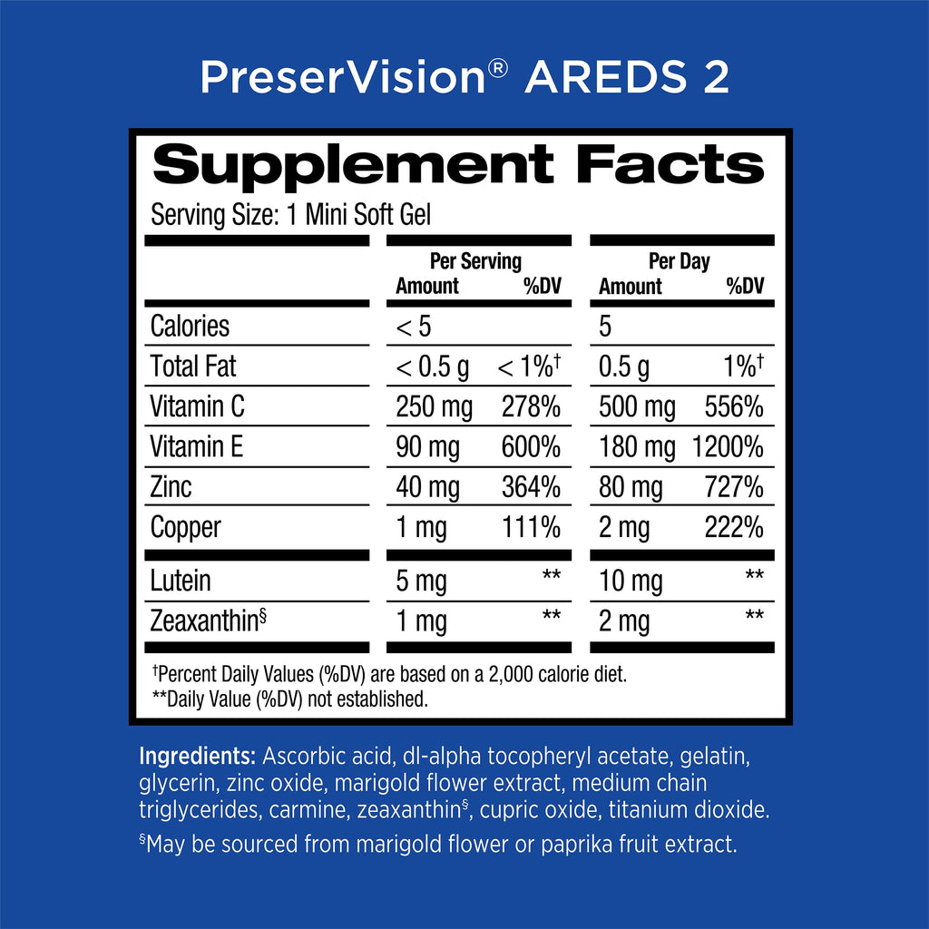 blended vitamins to enhance eye function