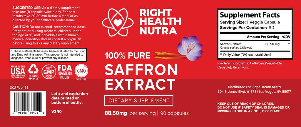 blended vitamins with saffron extract