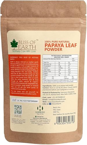 Bliss papaya leaf for natural rejuvenation