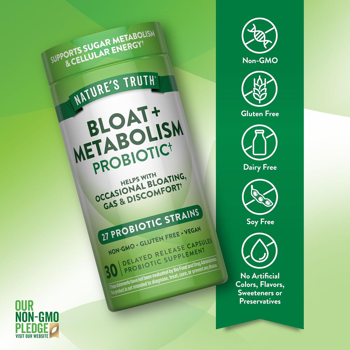 bloat relief with Nature's Truth probiotics
