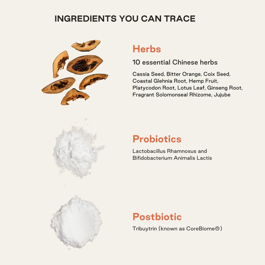 bloating relief with probiotics and herbs
