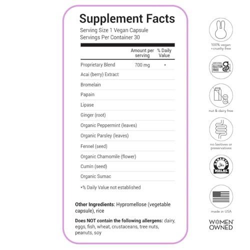 bloating support with HAIRtamin digestive enzymes