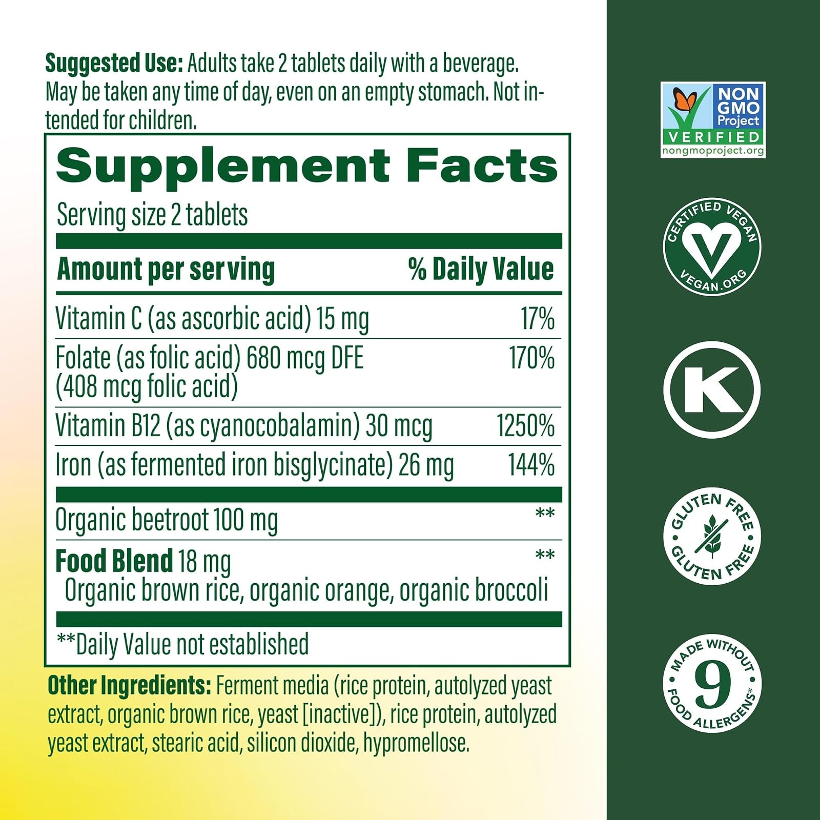 Blood Builder mini tablets for vitality