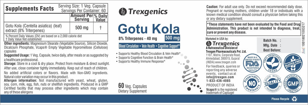 Blood circulation enhancement supplement