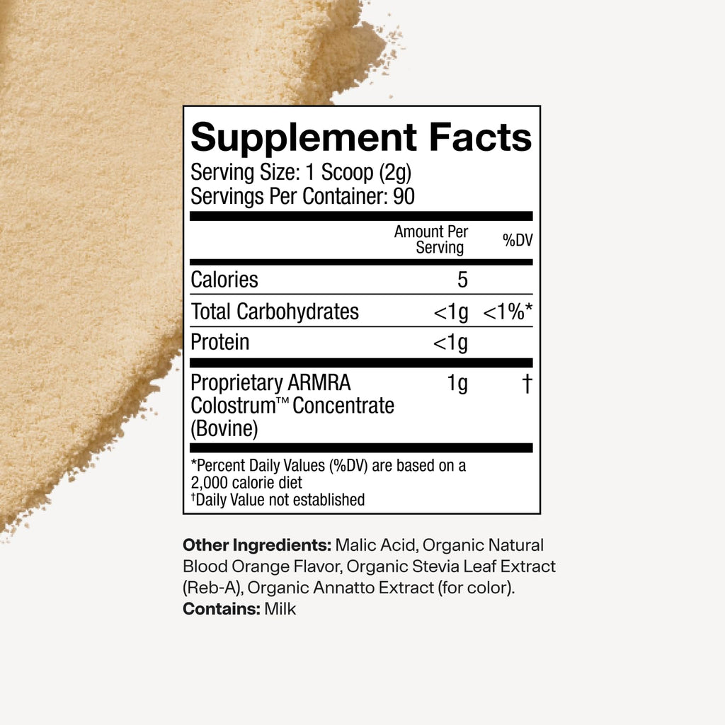 Blood orange flavour vitamin supplement