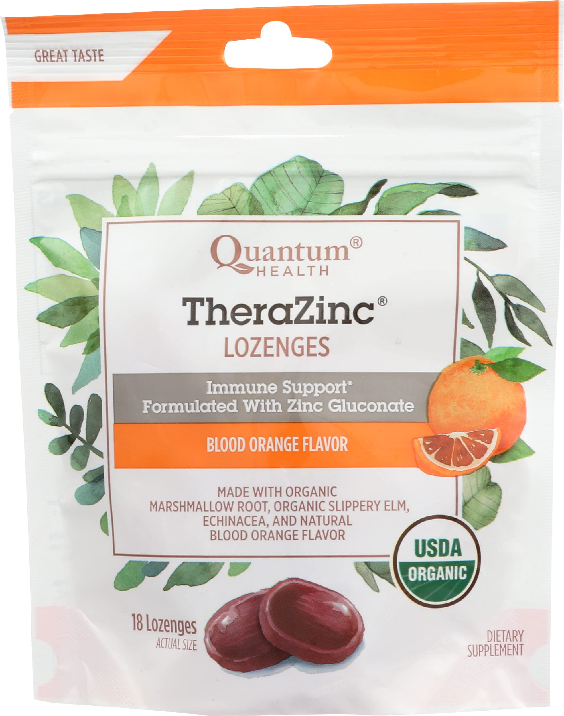 Blood orange zinc lozenges for immunity