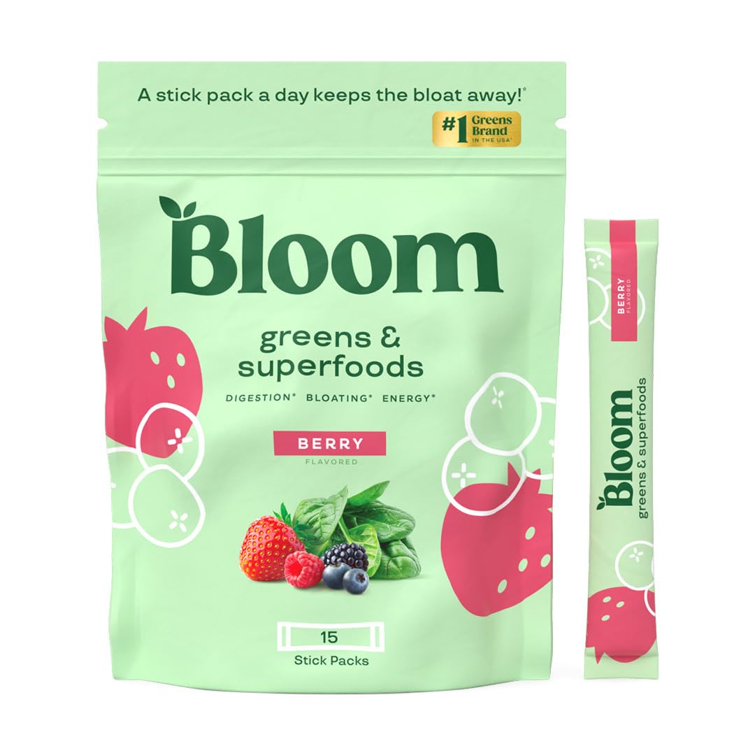 Bloom Nutrition berry greens powders