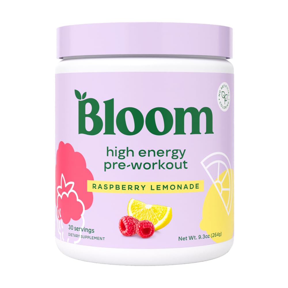 Bloom Nutrition pre-workout raspberry lemonade