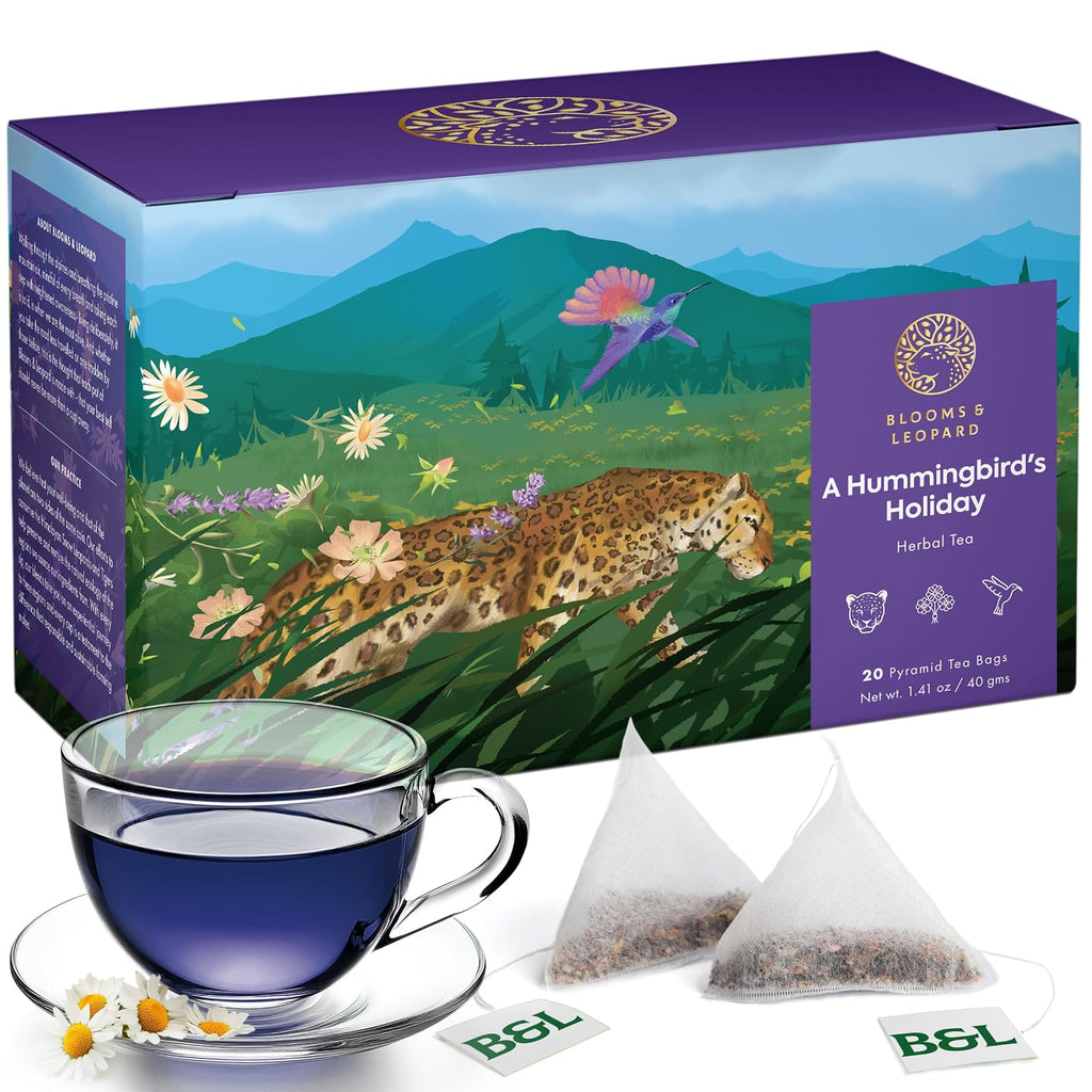 Blooms & Leopard herbal tea bags