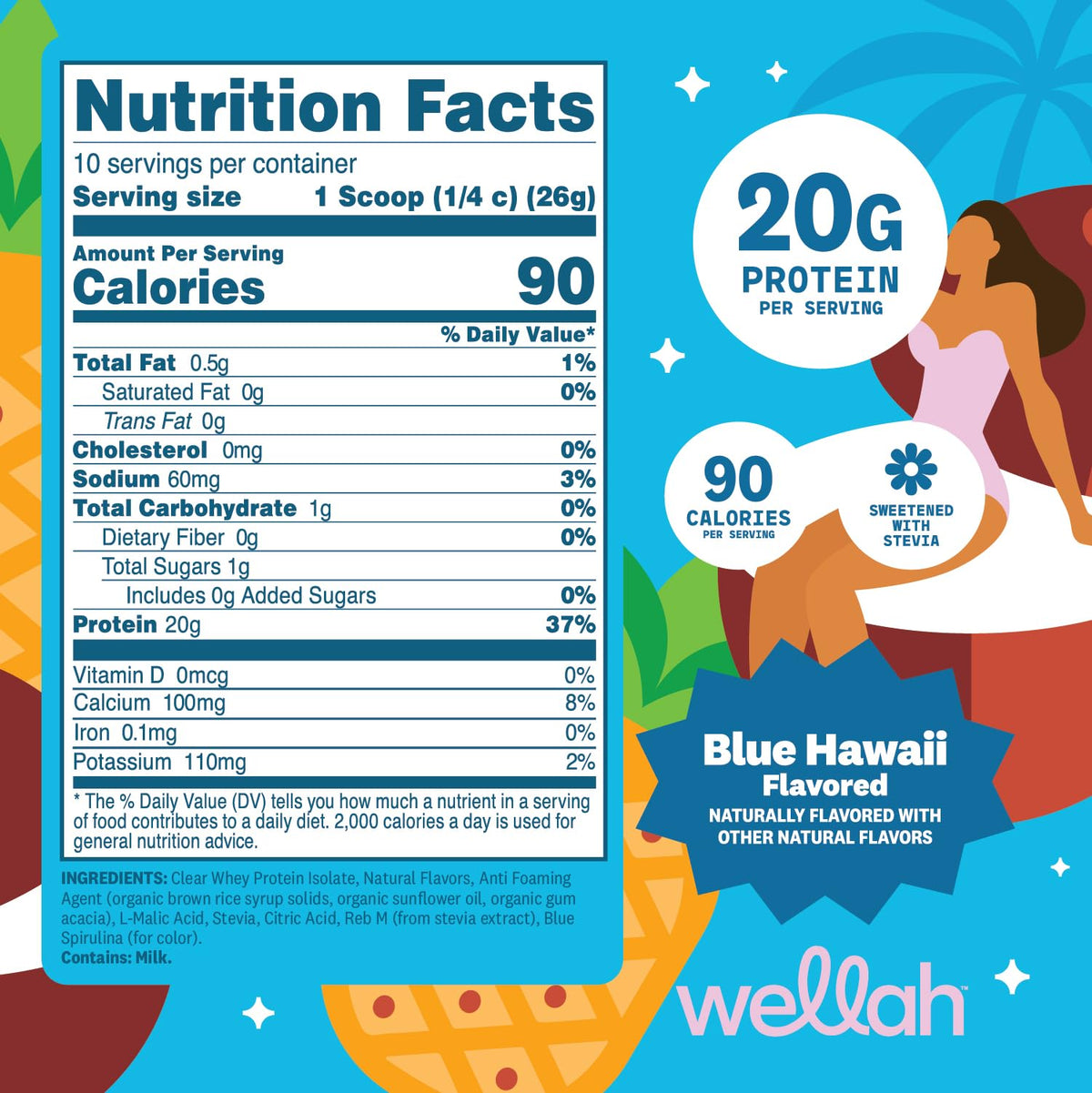Blue Hawaii whey protein for muscle recovery