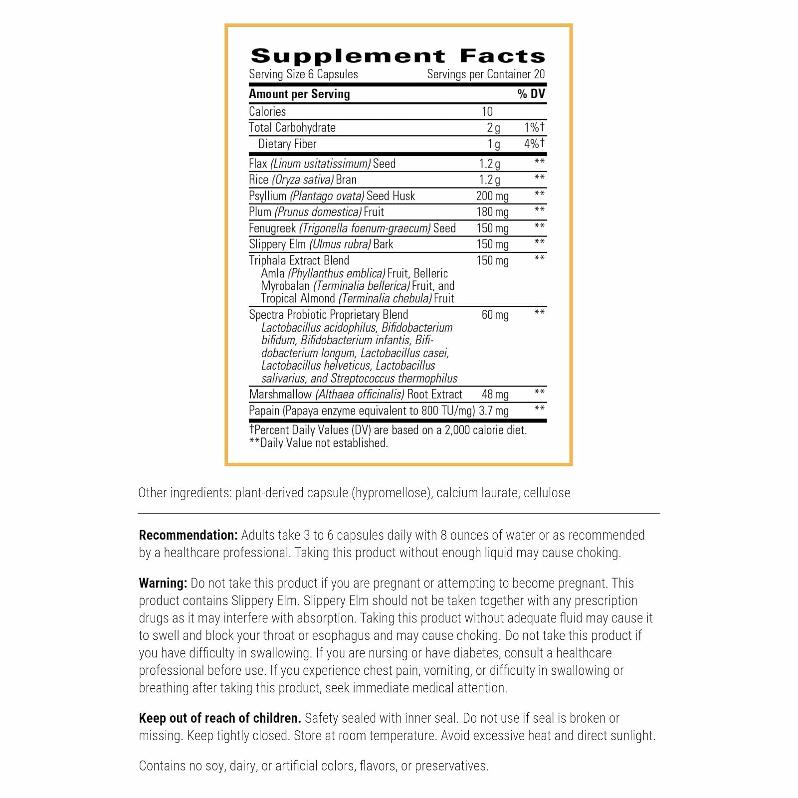 Blue Heron capsules for gut health