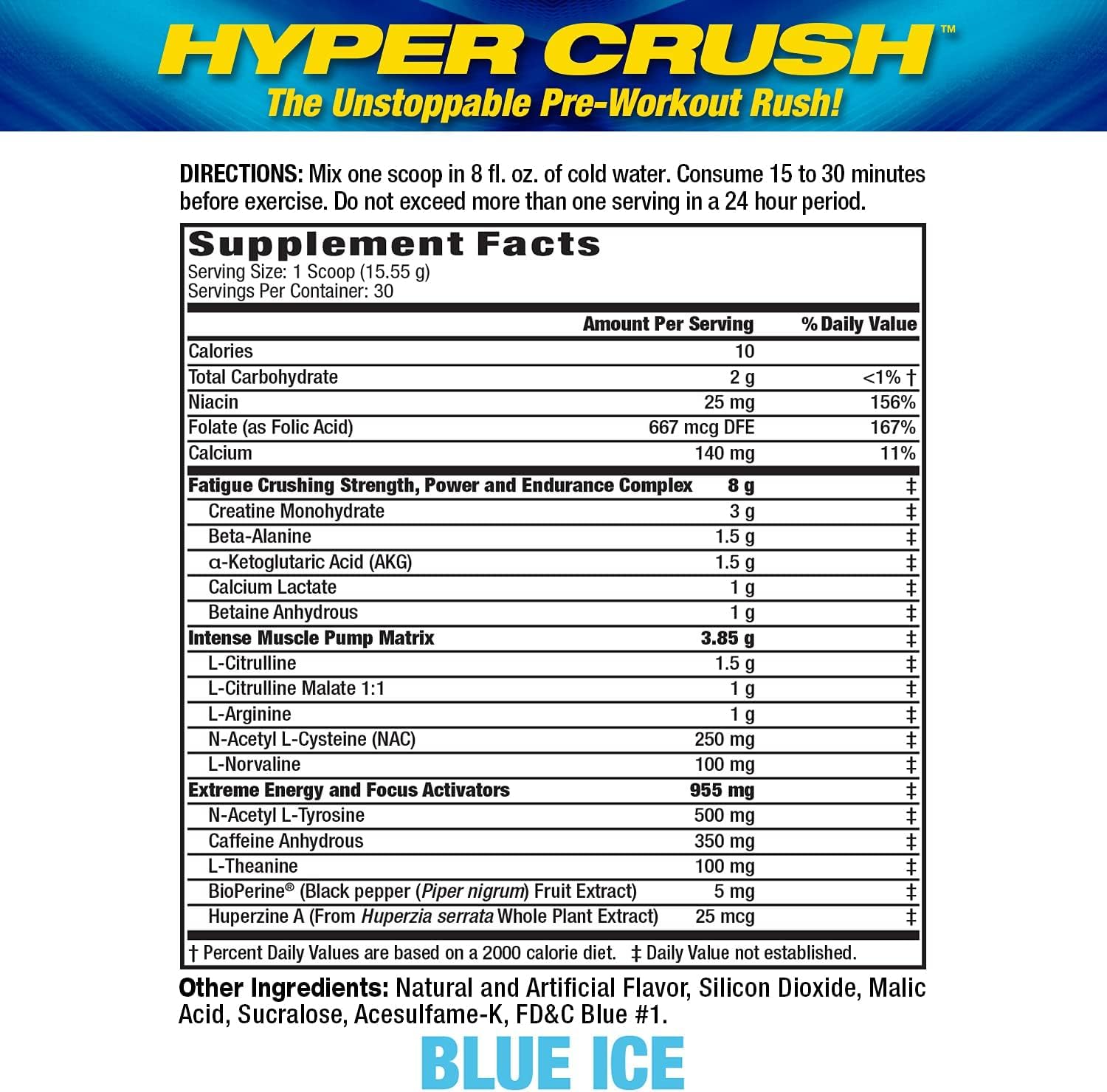 Blue Ice creatine pre workout